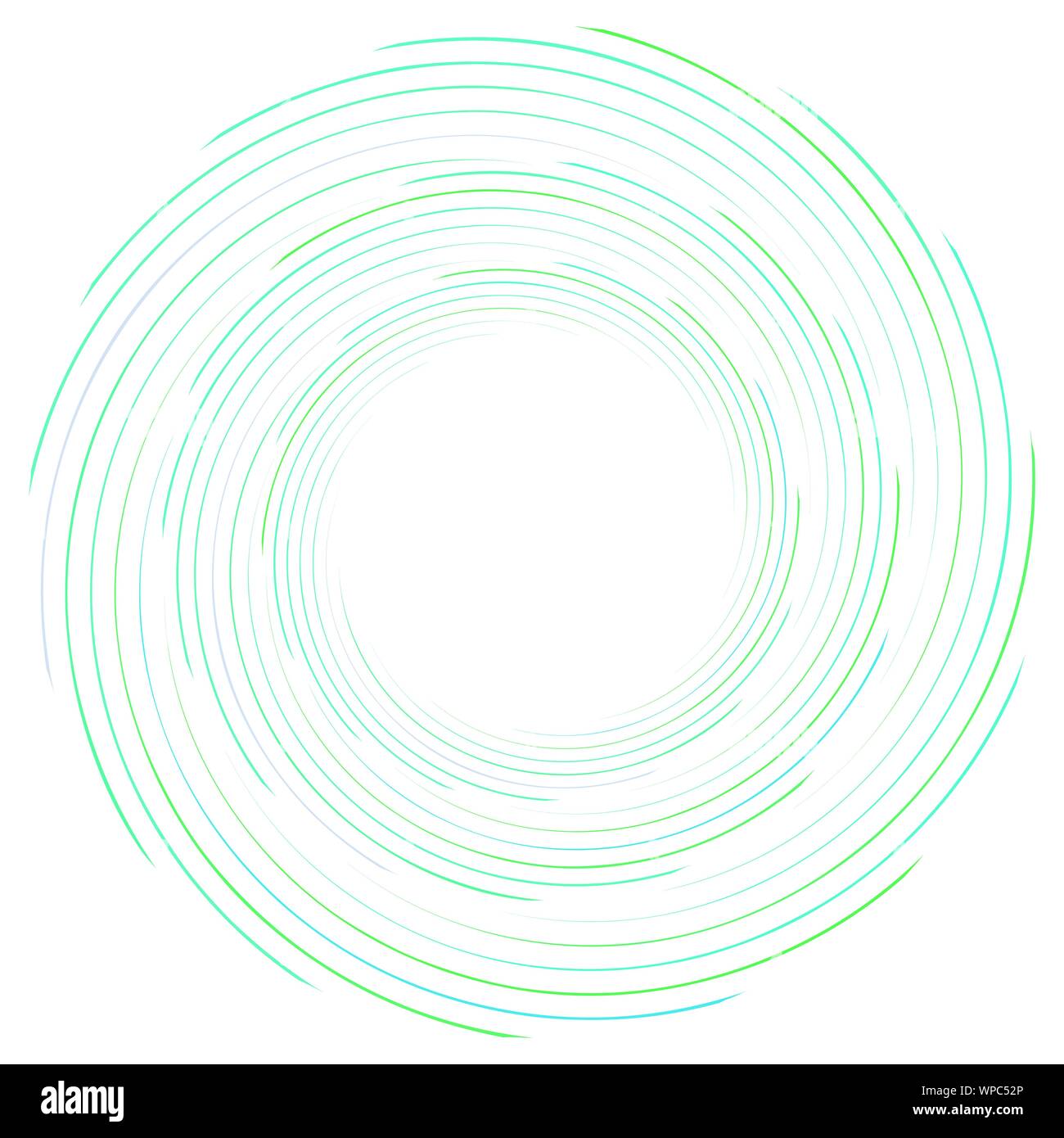Abstract spiral, twist. Radial swirl, twirl curvy, wavy lines element ...