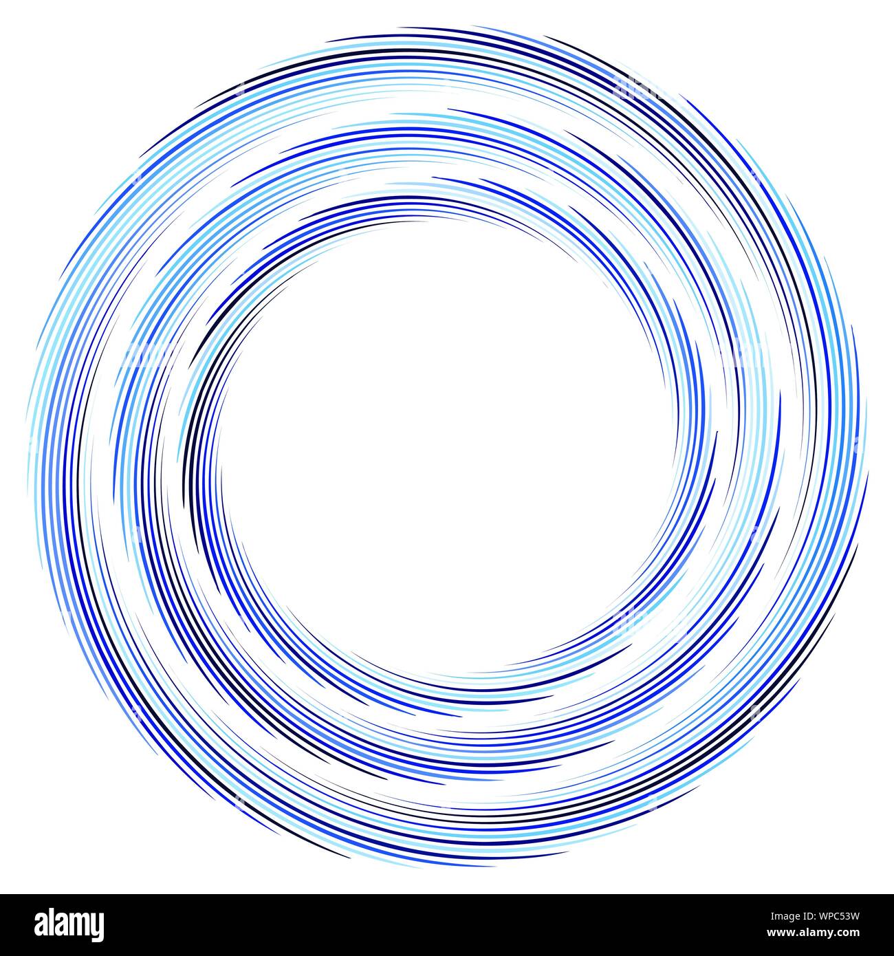 Abstract spiral, twist. Radial swirl, twirl curvy, wavy lines element ...