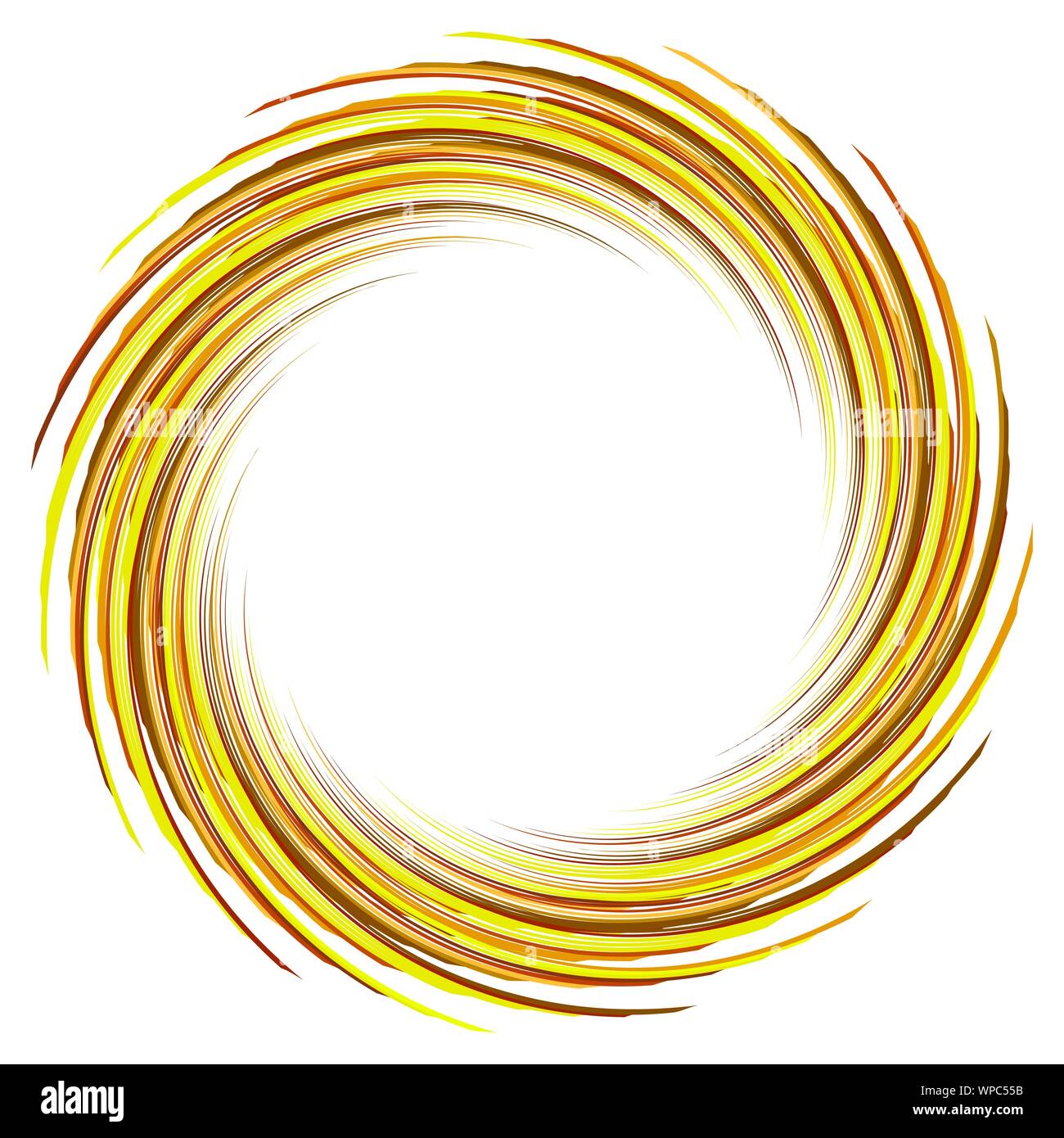 Abstract spiral, twist. Radial swirl, twirl curvy, wavy lines element ...