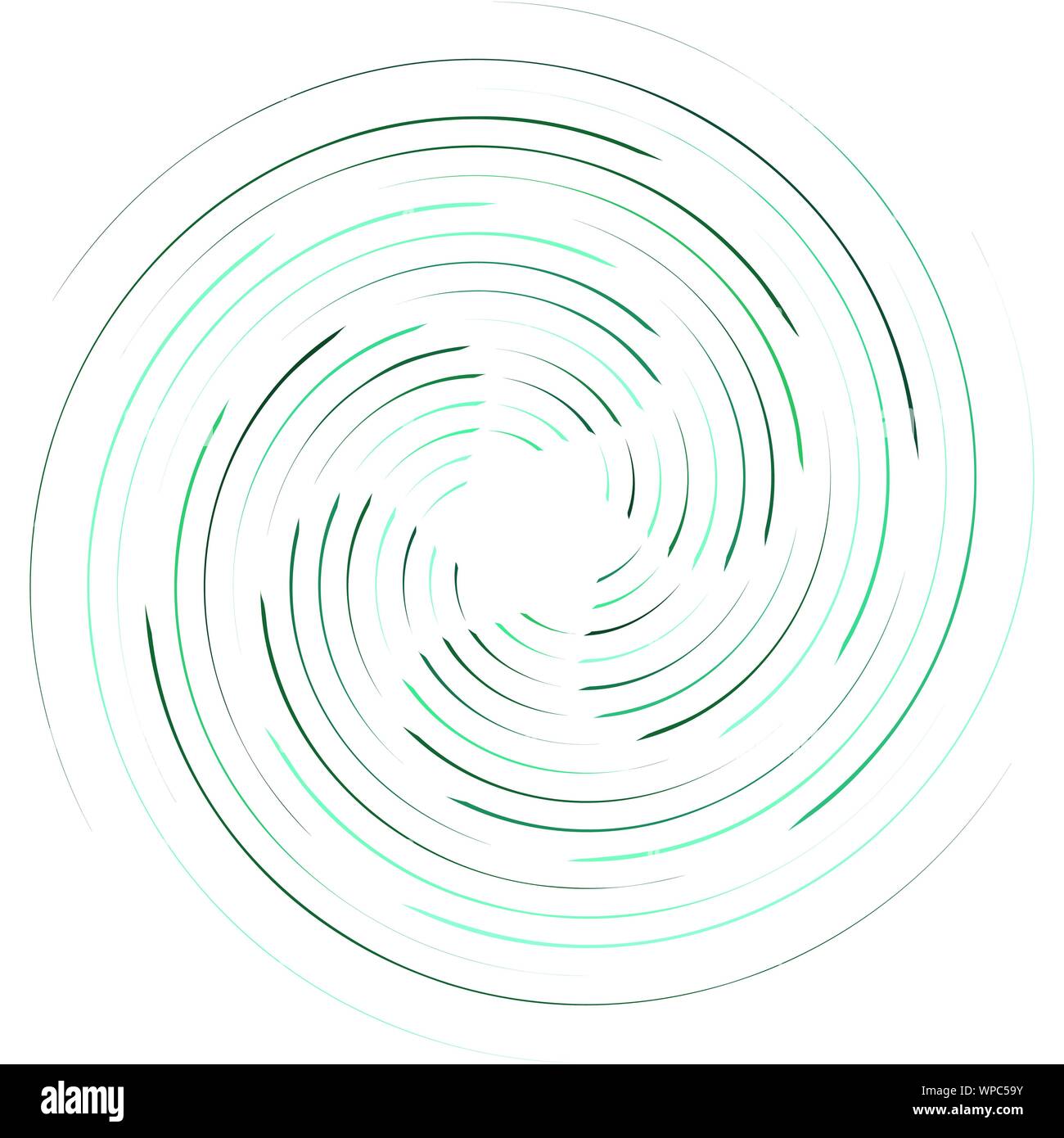 Abstract spiral, twist. Radial swirl, twirl curvy, wavy lines element ...