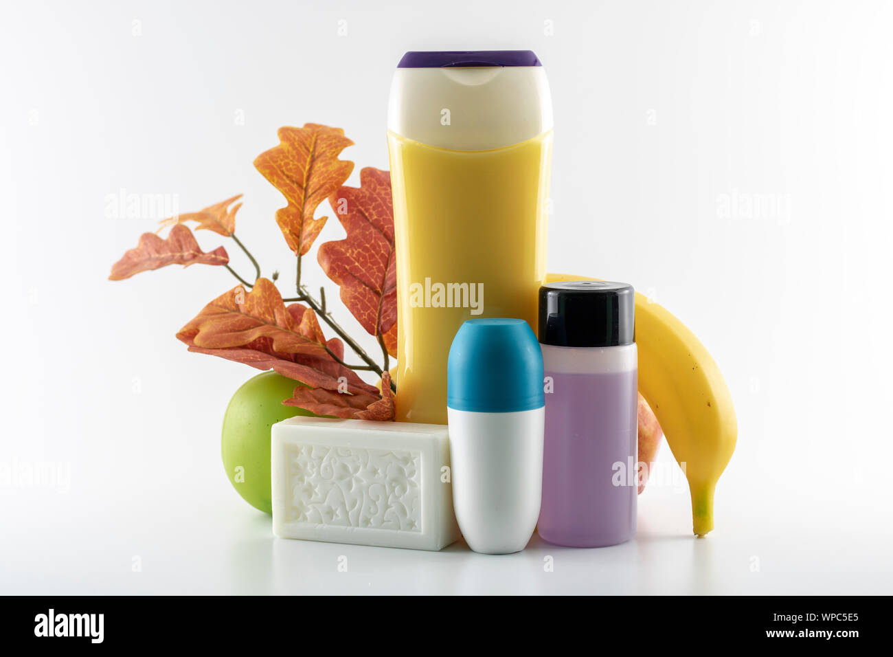 Personal cleaning products taken in white background Stock Photo - Alamy