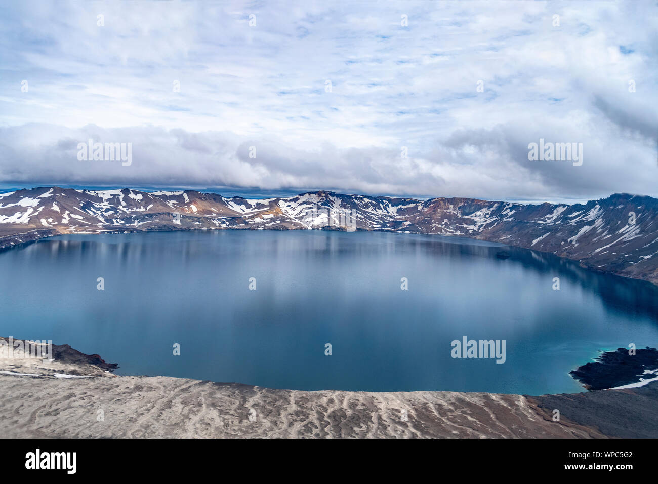 Öskjuvatn Askja Iceland mountain and icy cold crater lake in the ...