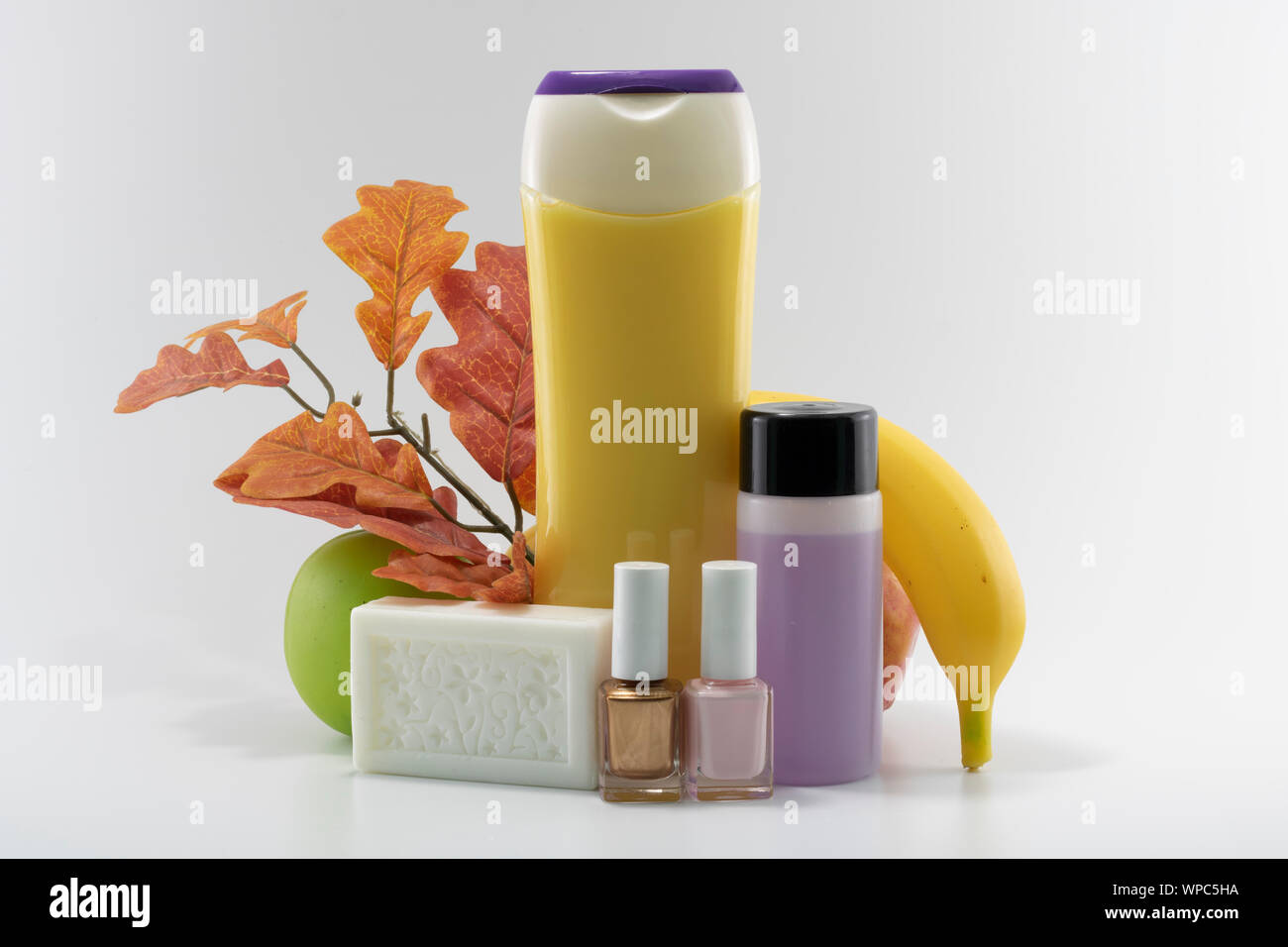 Personal cleaning products taken in white background Stock Photo - Alamy