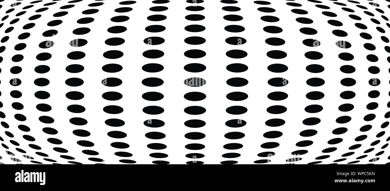 3D circular burst. Convex globe, sphere, orb distort. Inflate design ...