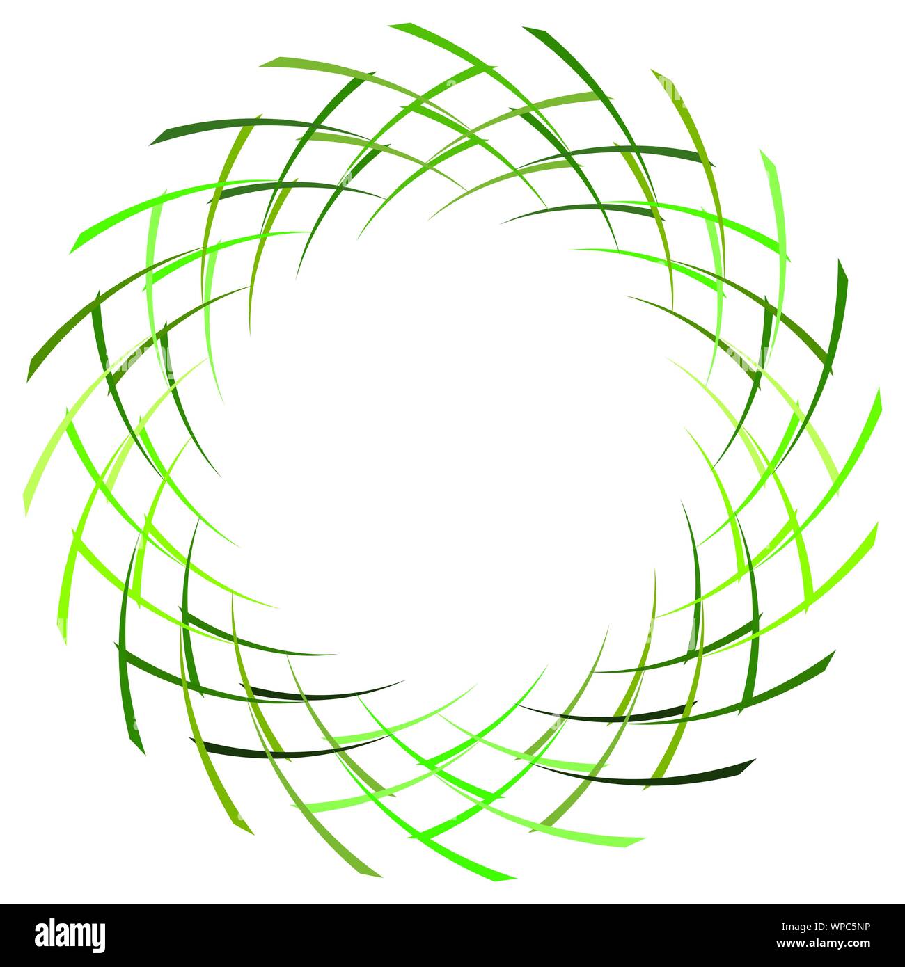 Abstract spiral, twist. Radial swirl, twirl curvy, wavy lines element ...