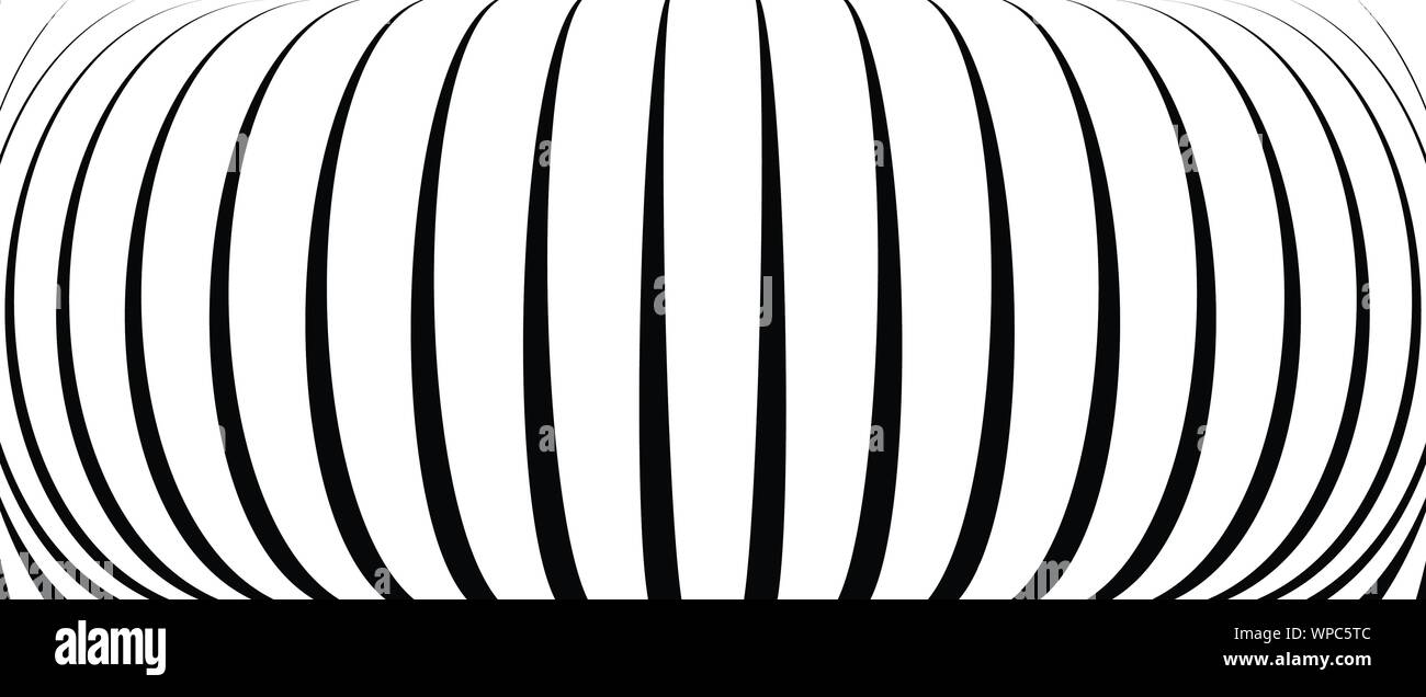 3D circular burst. Convex globe, sphere, orb distort. Inflate design ...