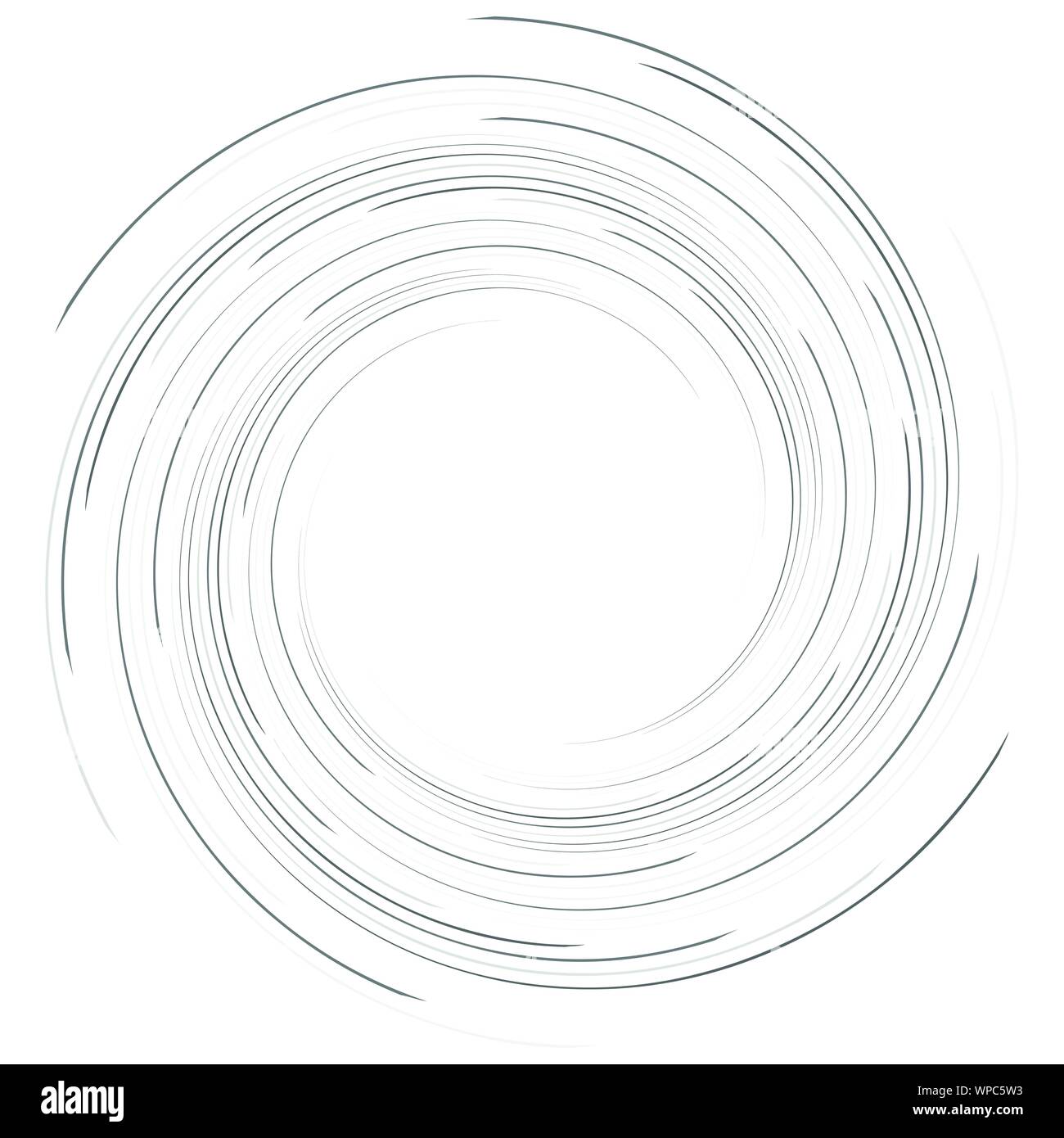 Abstract spiral, twist. Radial swirl, twirl curvy, wavy lines element ...