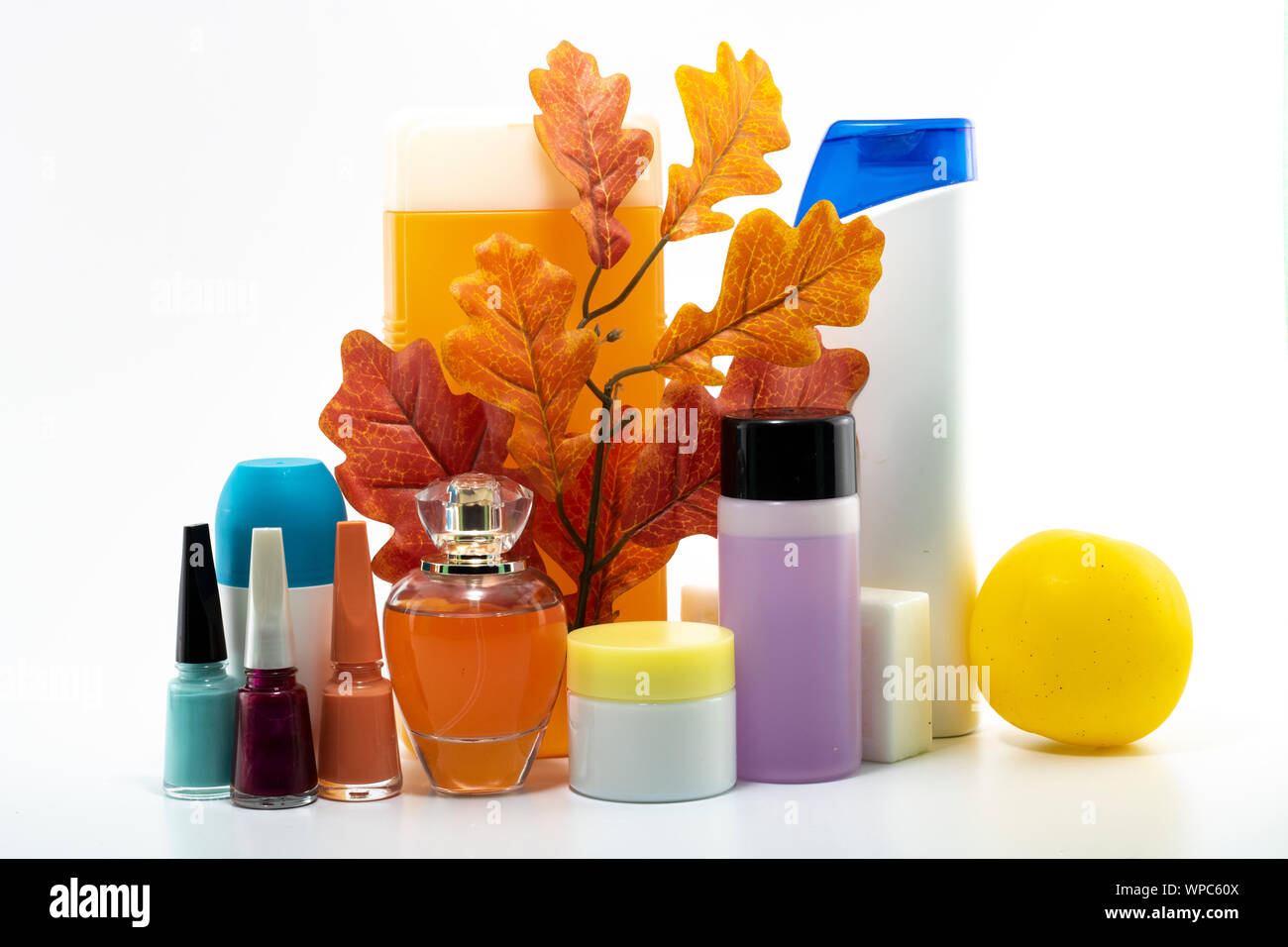 Personal cleaning products taken in white background Stock Photo - Alamy