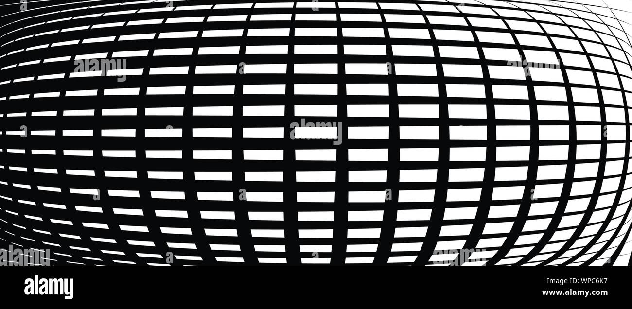 3D circular burst. Convex globe, sphere, orb distort. Inflate design ...