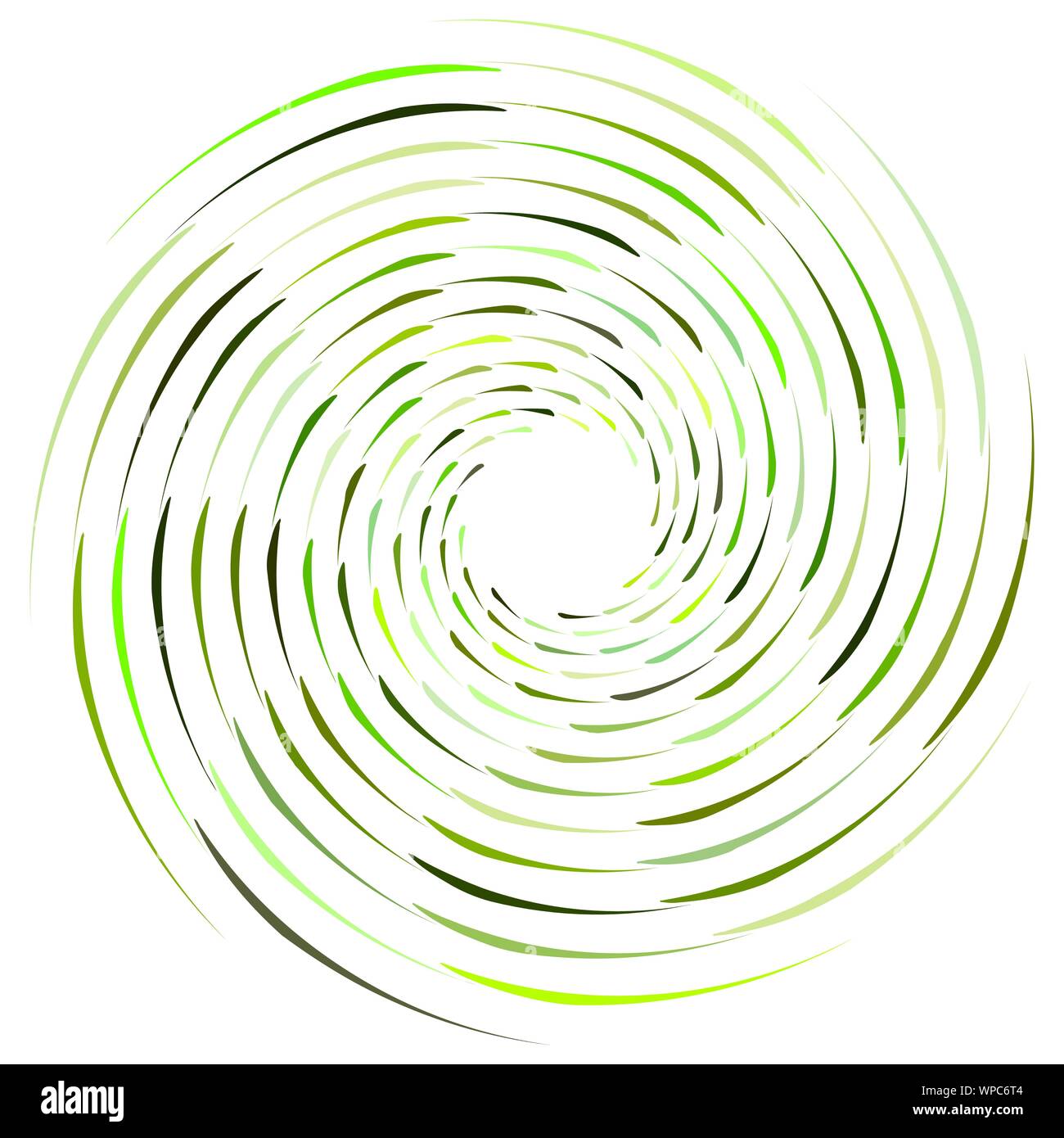 Abstract spiral, twist. Radial swirl, twirl curvy, wavy lines element ...