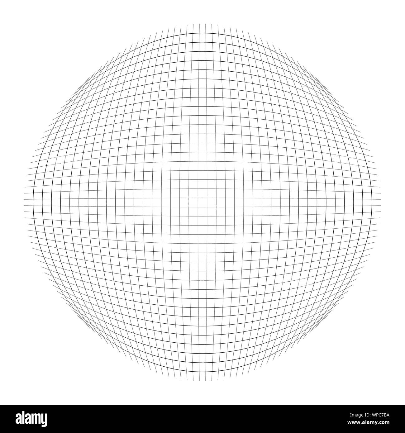 Orb, sphere of lines. round, globular, spheric grid, mesh. ball-shaped ...