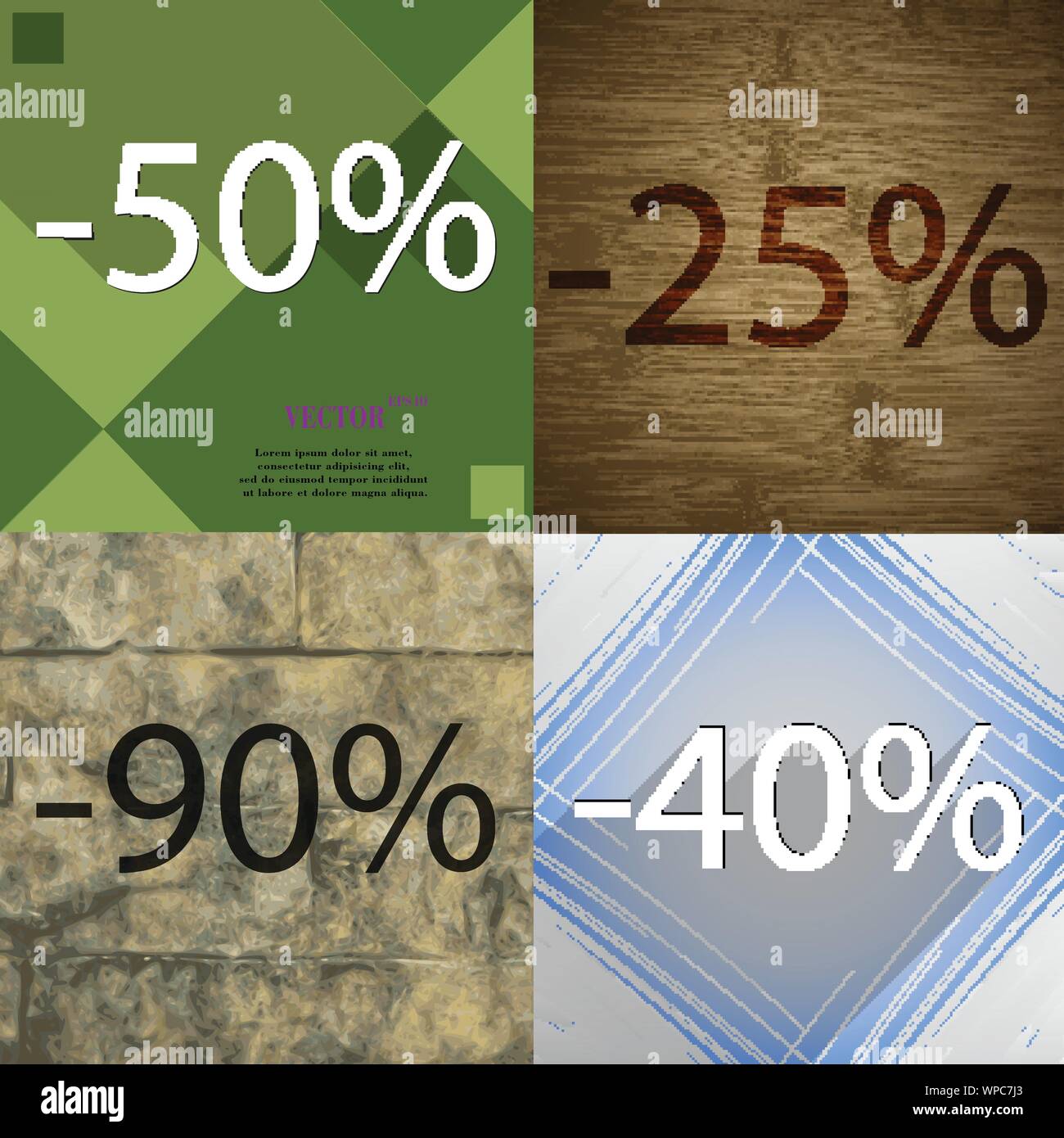 Set of Holiday discounts, store a percentage of sales. On abstract ...