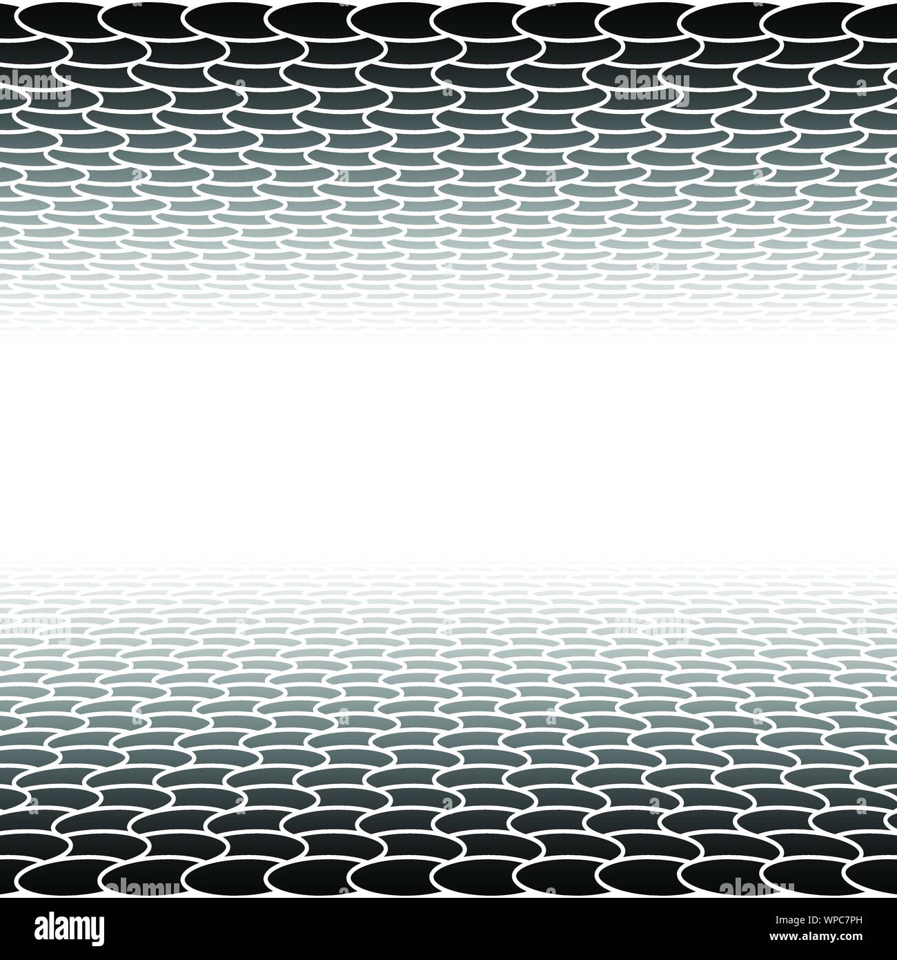 Mesh, grid in perspective vanish, diminish to distant horizon. Virtual ...