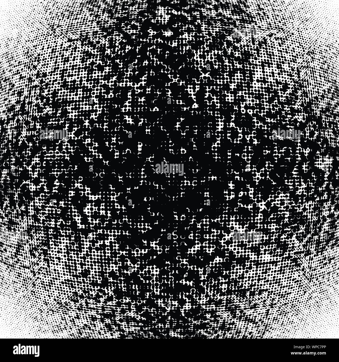 Half-tone dots. Dotted, circles pattern. Sphere, orb or globe ...
