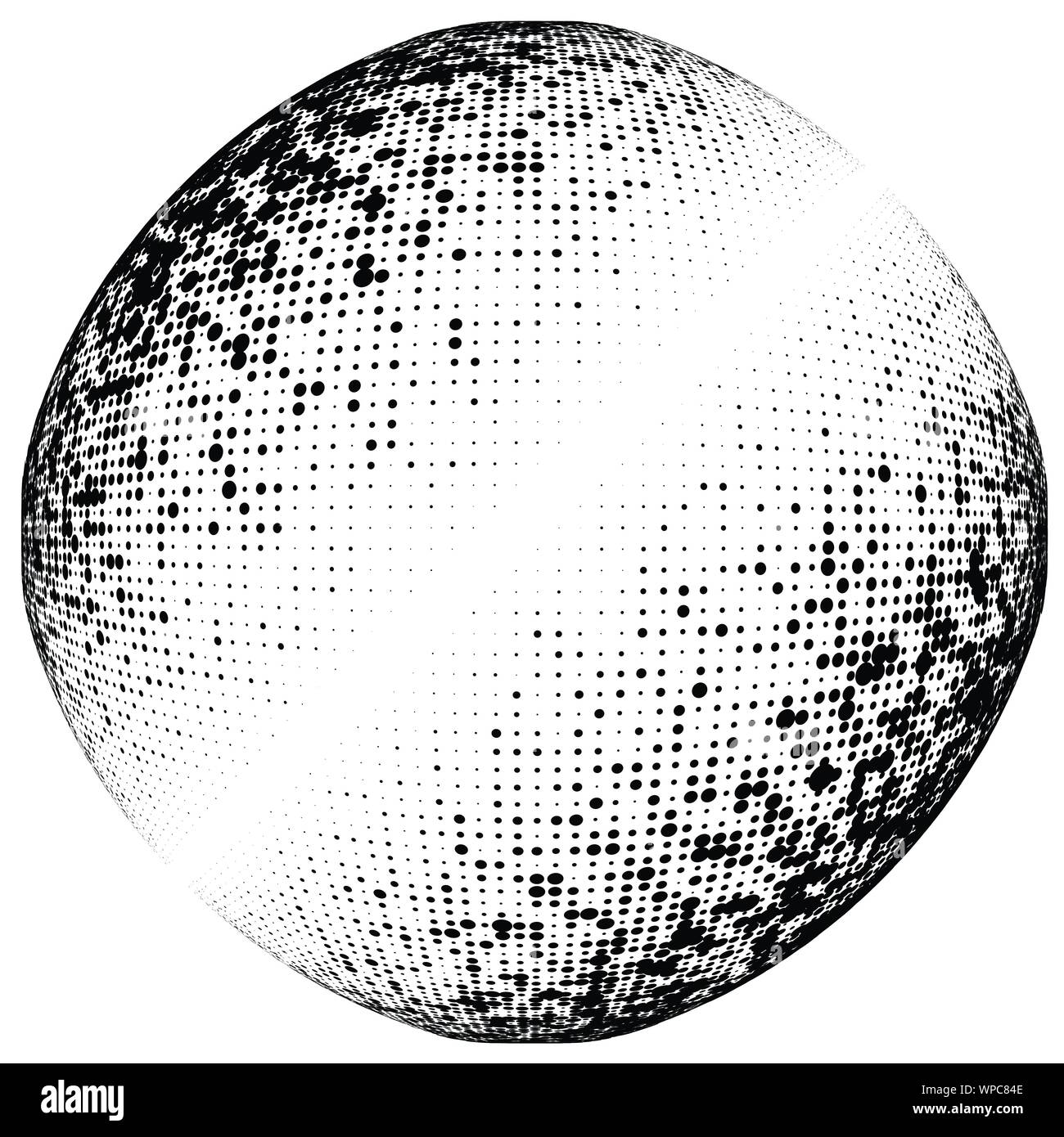 Half-tone dots. Dotted, circles pattern. Sphere, orb or globe ...