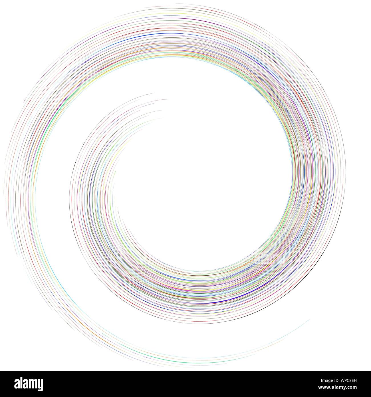 Detailed twirl, spiral element. Whirlpool, whirligig effect. Circular ...