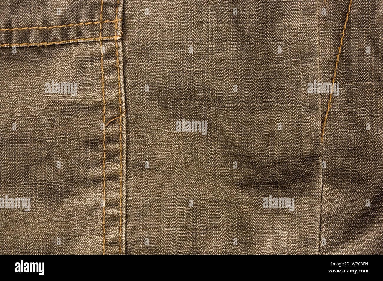 clothing items stonewashed cotton fabric texture with seams, clasps ...