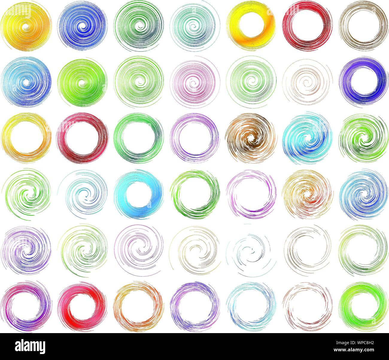 Abstract spiral, twist. Radial swirl, twirl wavy, curvy lines element ...