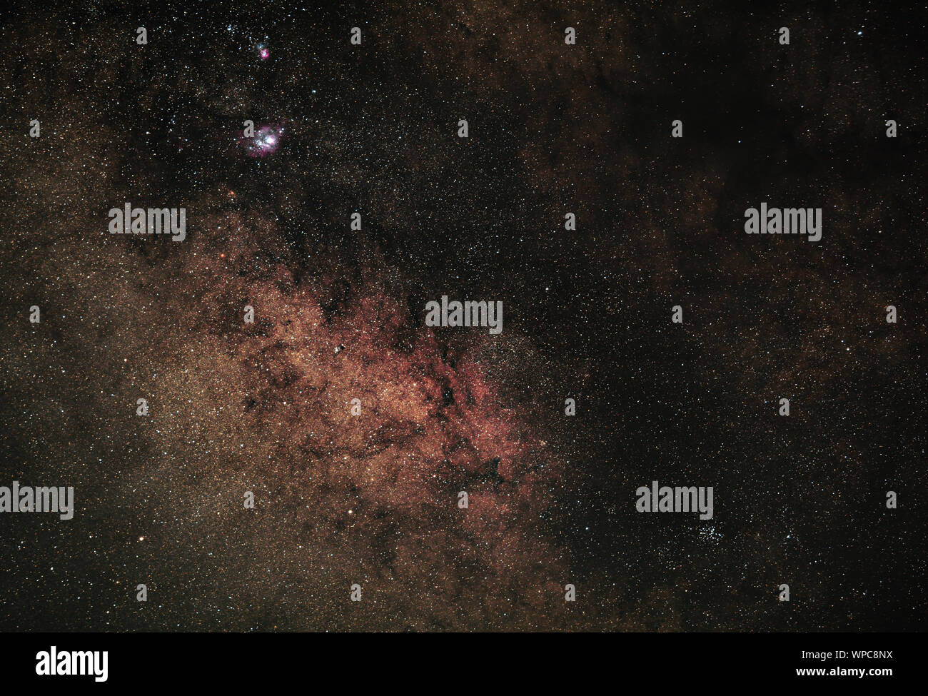 Nebulas and galactic arm of Milky Way Stock Photo - Alamy