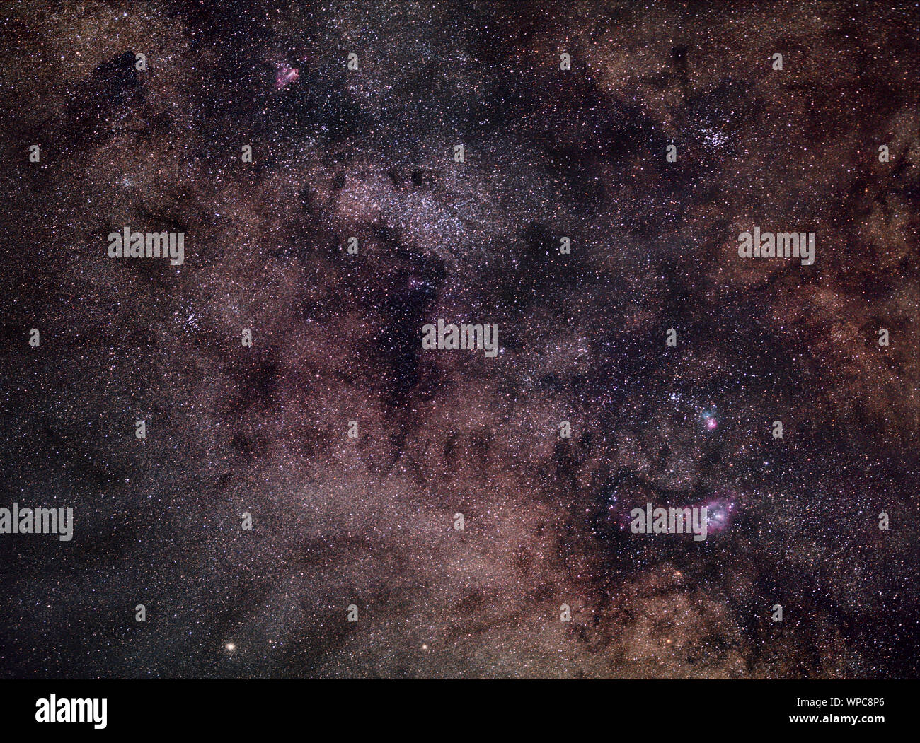 Nebulas and galactic arm of Milky Way Stock Photo - Alamy