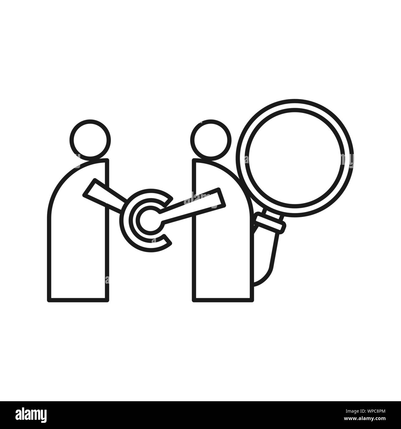 Search leadership icon outline Cut Out Stock Images & Pictures - Alamy