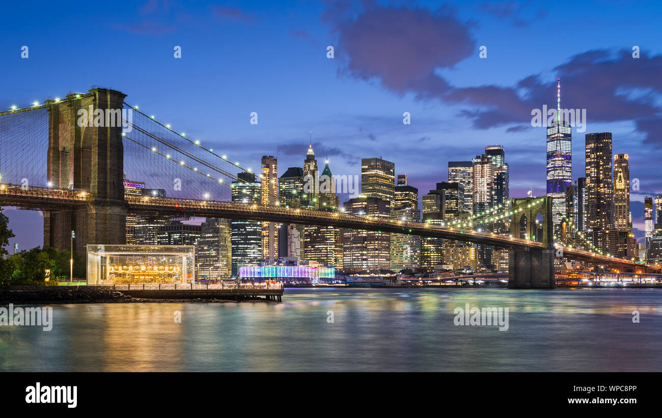 Famous bridge to new york hi-res stock photography and images - Alamy