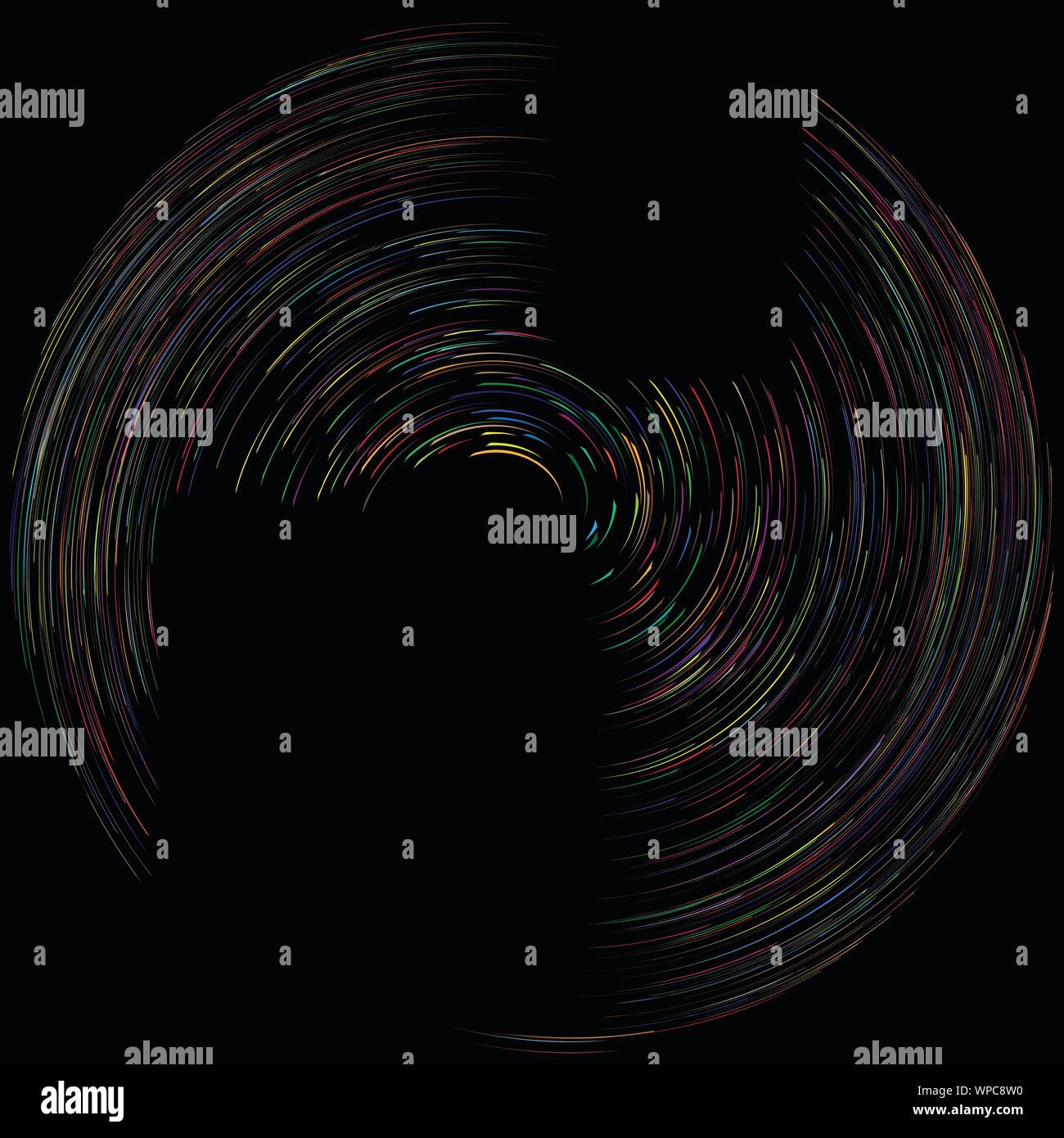 Detailed twirl, spiral element. Whirlpool, whirligig effect. Circular ...