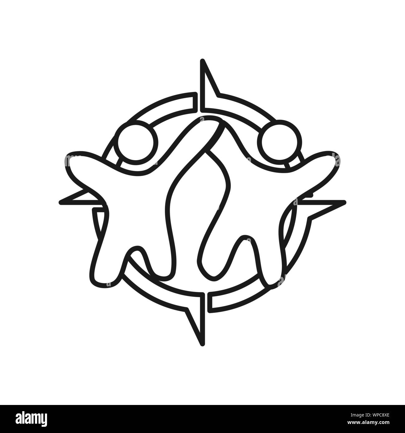 Adventure Commitment Teamwork Together Outline Logo Stock Vector Image & Art - Alamy