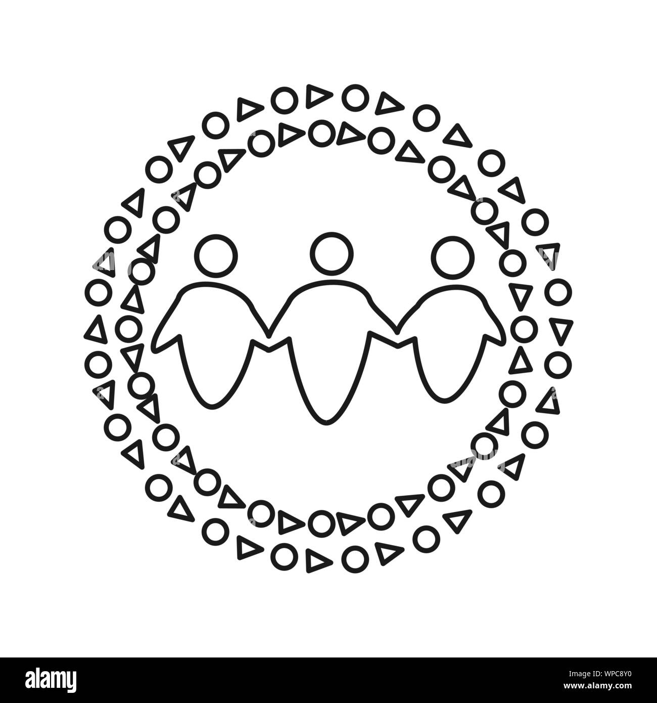 rotation Commitment Teamwork Together Outline Logo Stock Vector Image & Art - Alamy