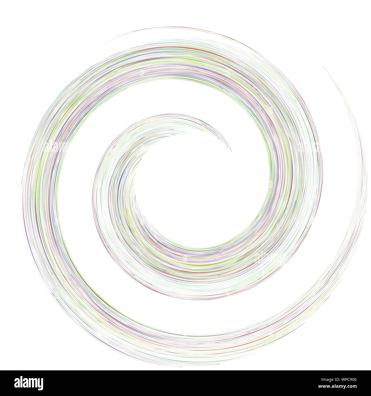 Detailed twirl, spiral element. Whirlpool, whirligig effect. Circular ...