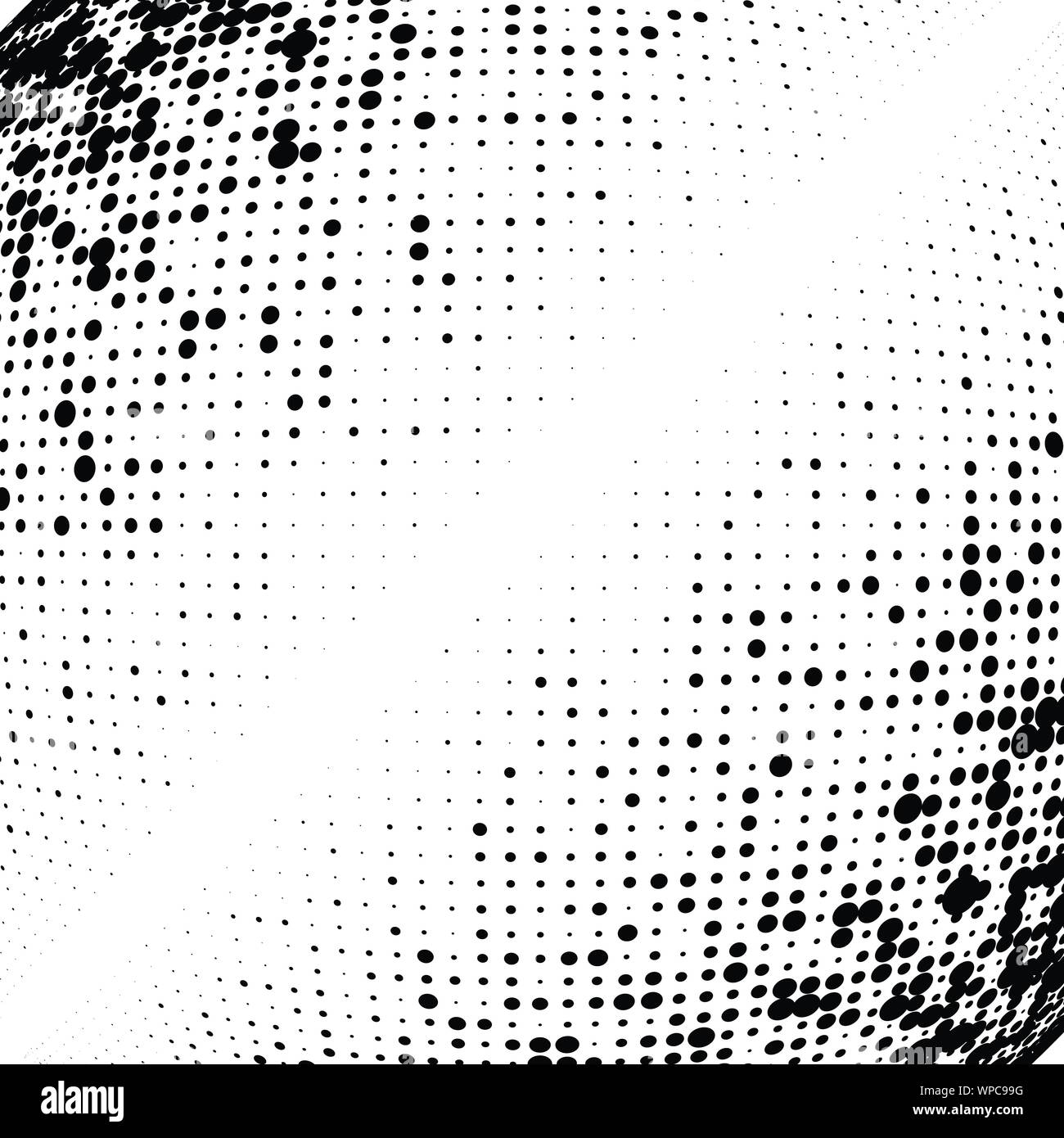 Half-tone dots. Dotted, circles pattern. Sphere, orb or globe ...