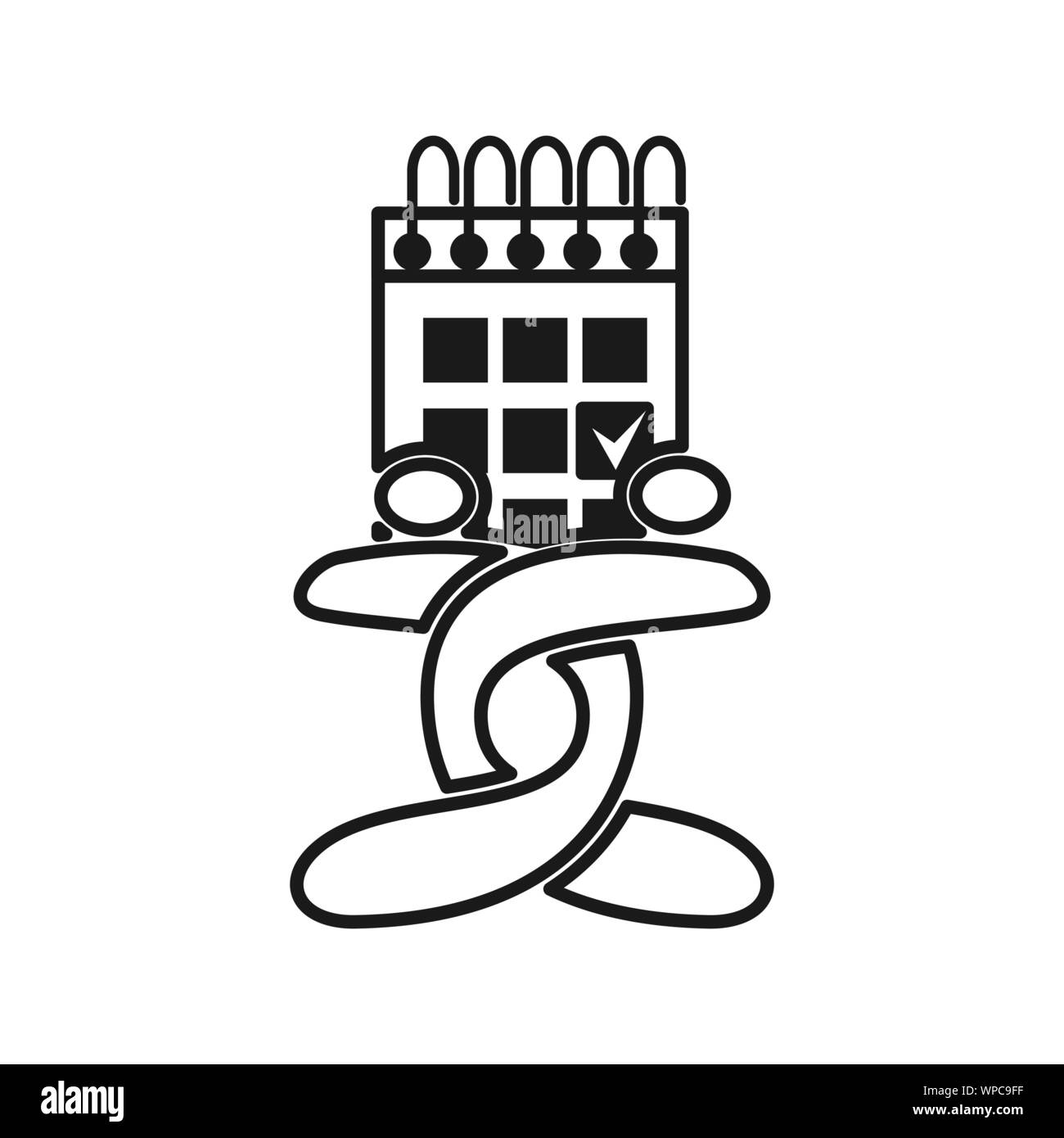 calendar appointment Commitment Teamwork Together Outline Logo Stock Vector Image & Art - Alamy