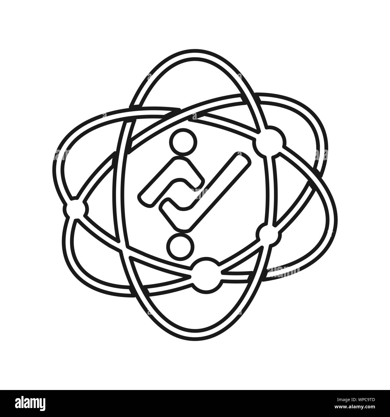 technology Commitment Teamwork Together Outline Logo Stock Vector Image ...