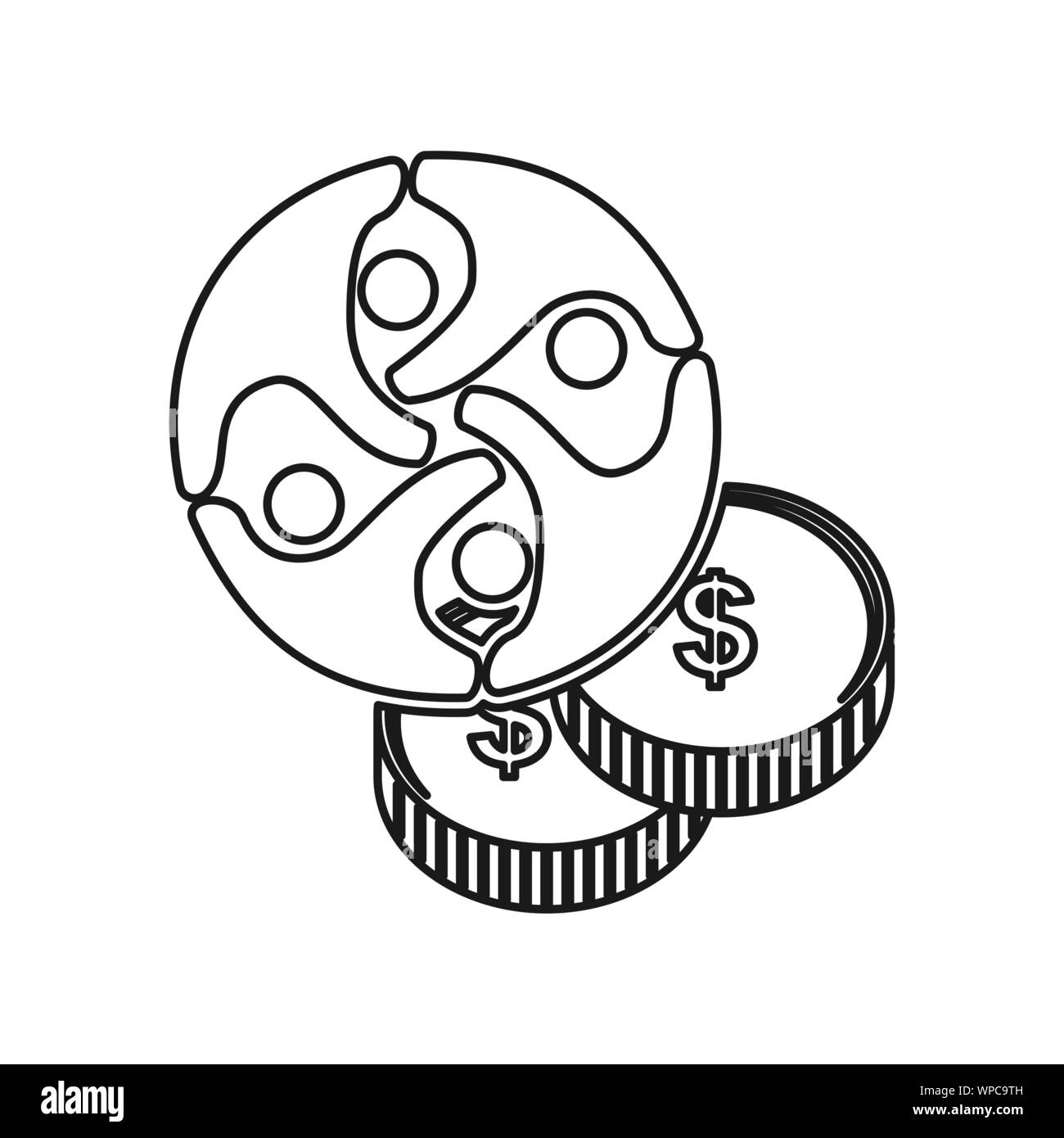 stack money people Commitment Teamwork Together Outline Logo Stock Vector Image & Art - Alamy