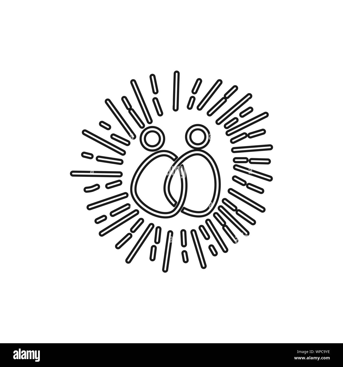 shine Commitment Teamwork Together Outline Logo Stock Vector Image ...