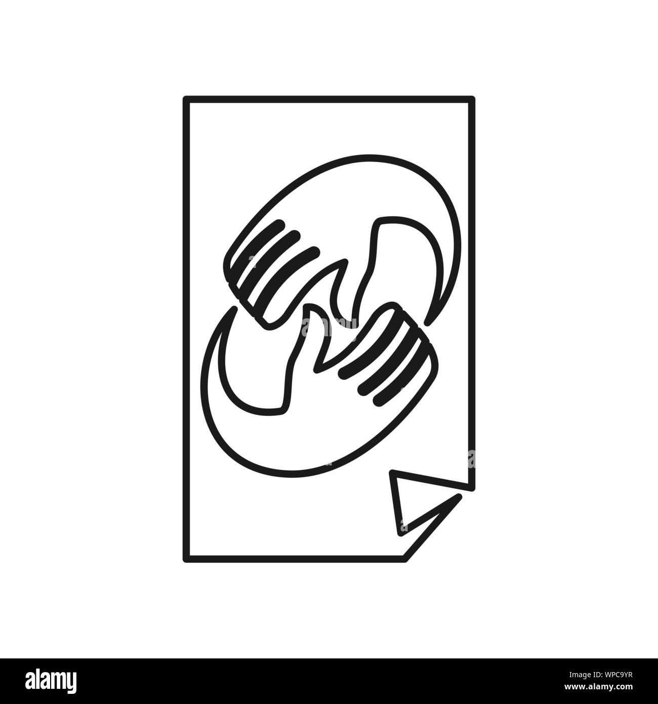 paper Commitment Teamwork Together Outline Logo Stock Vector Image & Art - Alamy