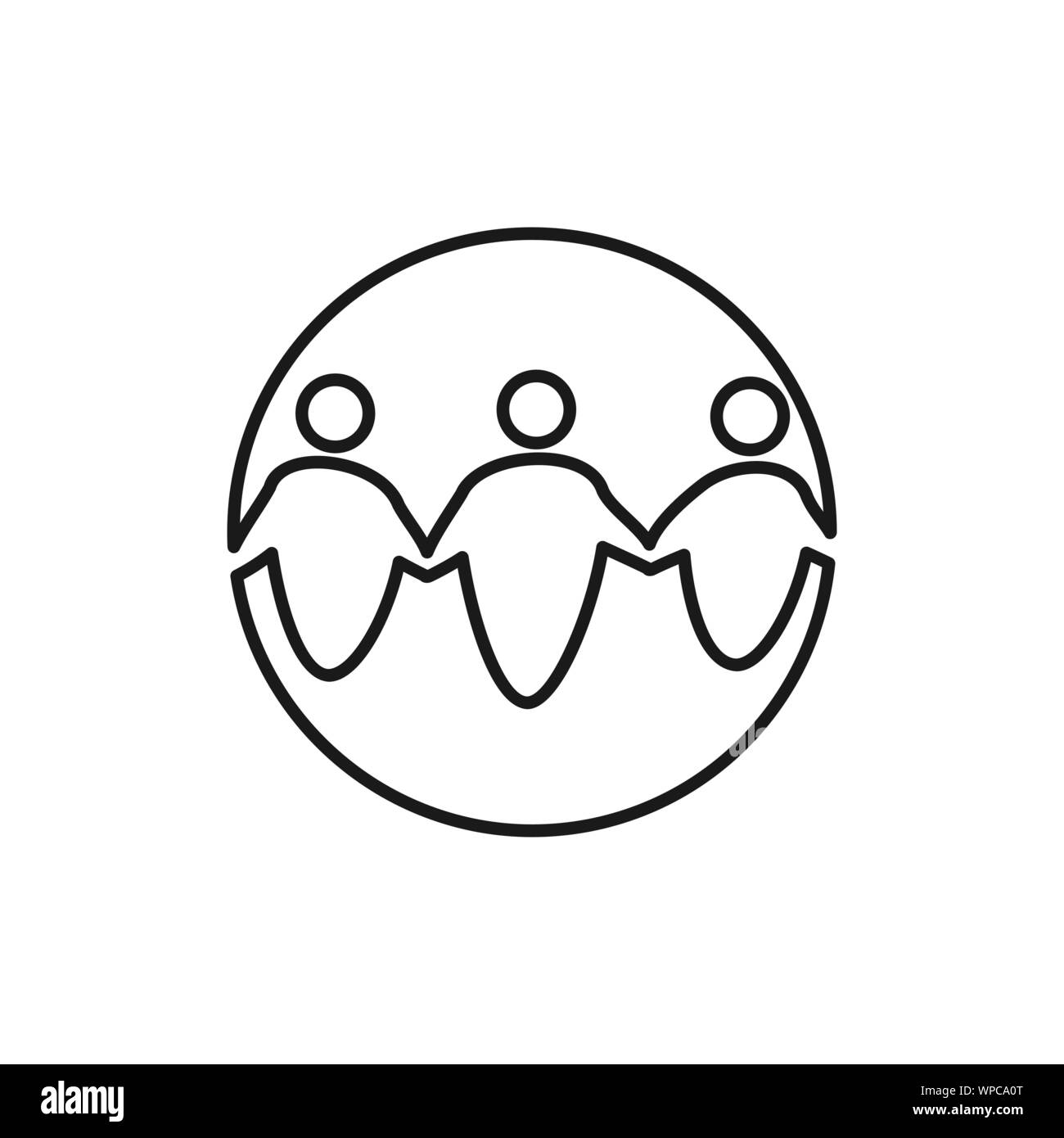 circle Commitment Teamwork Together Outline Logo Stock Vector Image ...