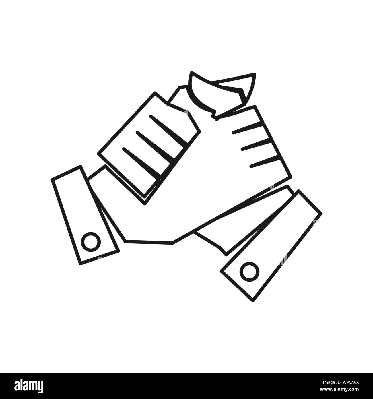 Hand Commitment Teamwork Together Outline Logo Stock Vector Image & Art ...