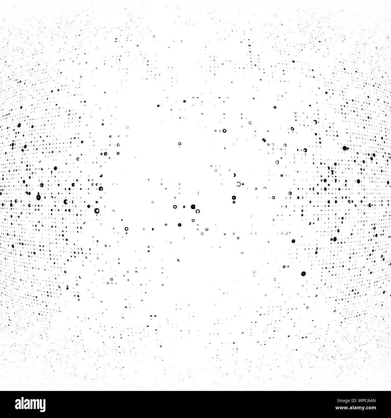 Half-tone dots. Dotted, circles pattern. Sphere, orb or globe ...