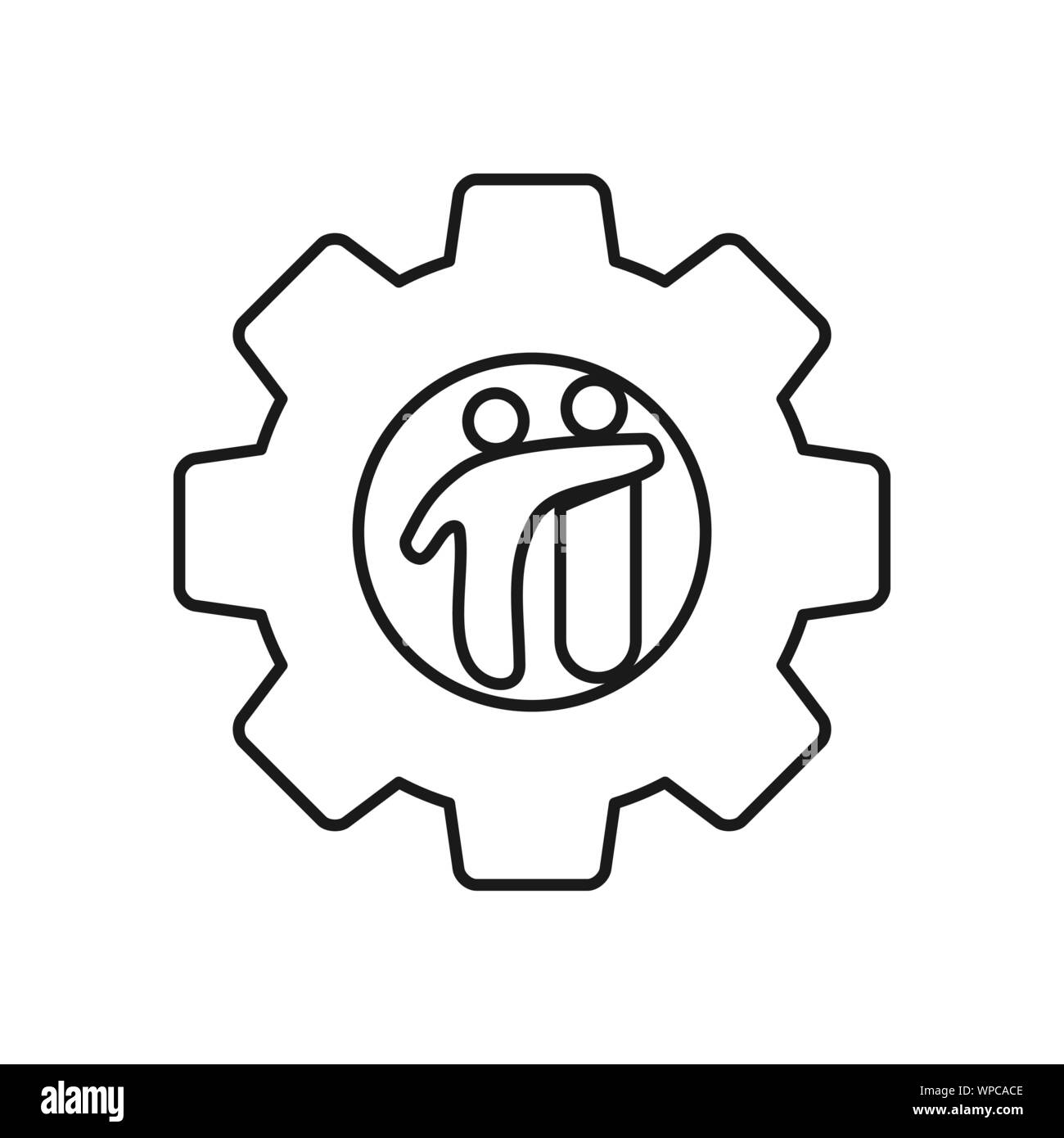 gear friend Commitment Teamwork Together Outline Logo Stock Vector Image & Art - Alamy