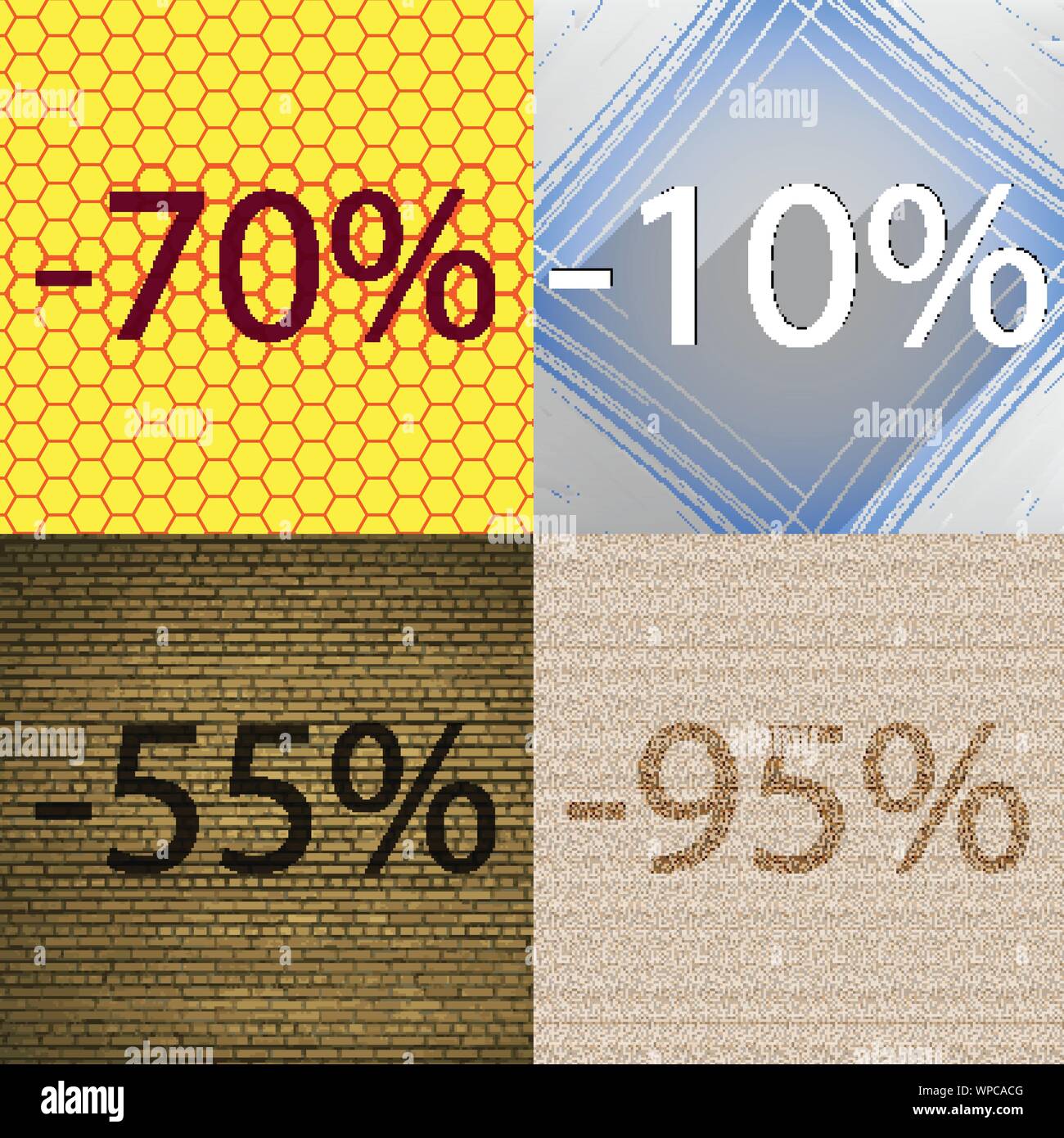 Set of abstract backgrounds and interest discount store. Vector Stock ...