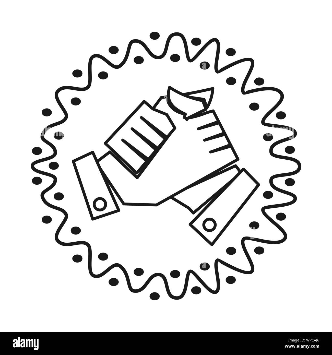 Handshake circle illustration Black and White Stock Photos & Images - Alamy