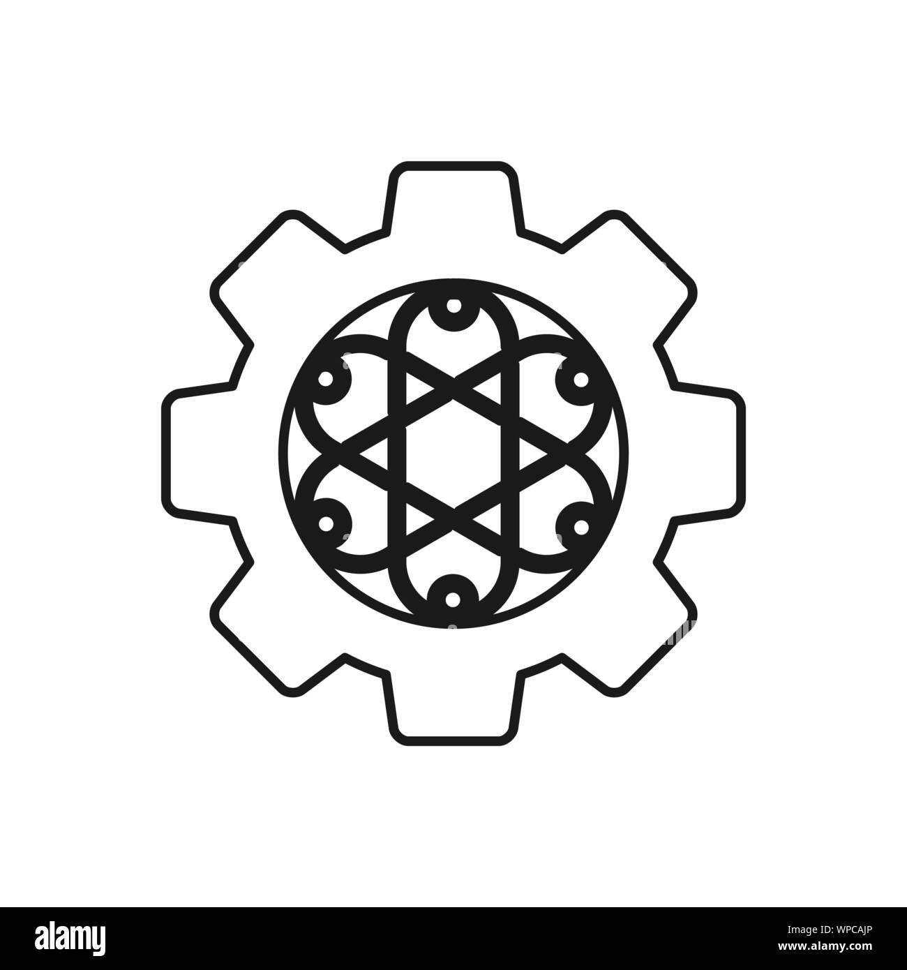 Machine gear Commitment Teamwork Together Outline Logo Stock Vector Image & Art - Alamy