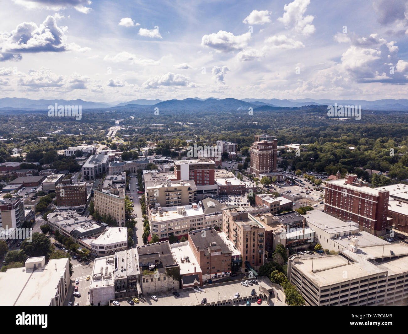 Downtown asheville aerial hi-res stock photography and images - Alamy