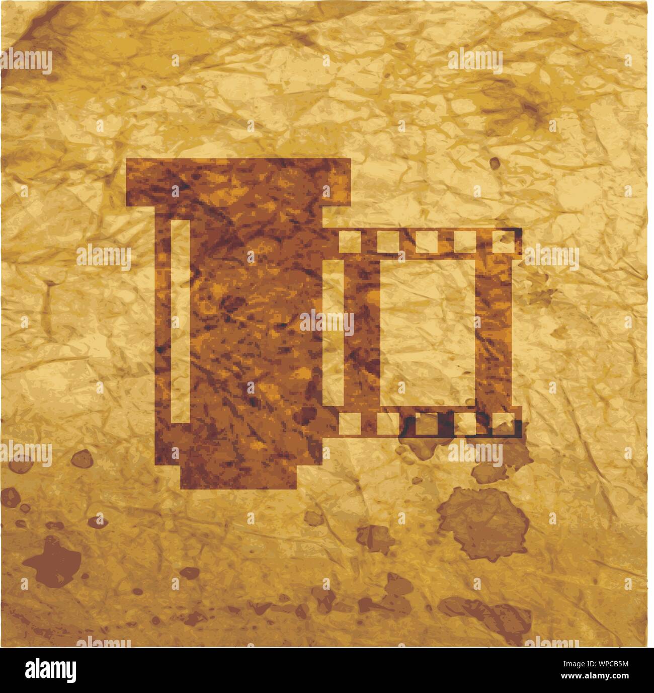 negative films icon symbol Flat modern web design with long shadow and ...