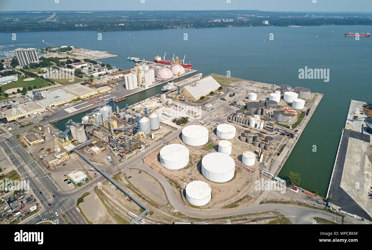 Hamilton Industrial areas Stock Photo - Alamy