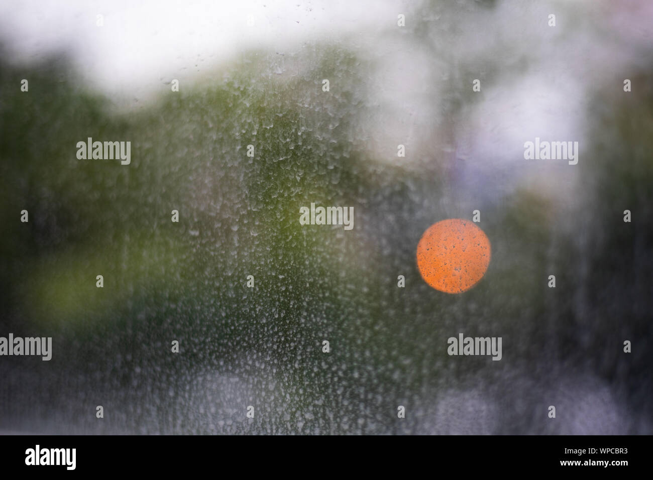 windows glass with with dust mix with rain Stock Photo - Alamy