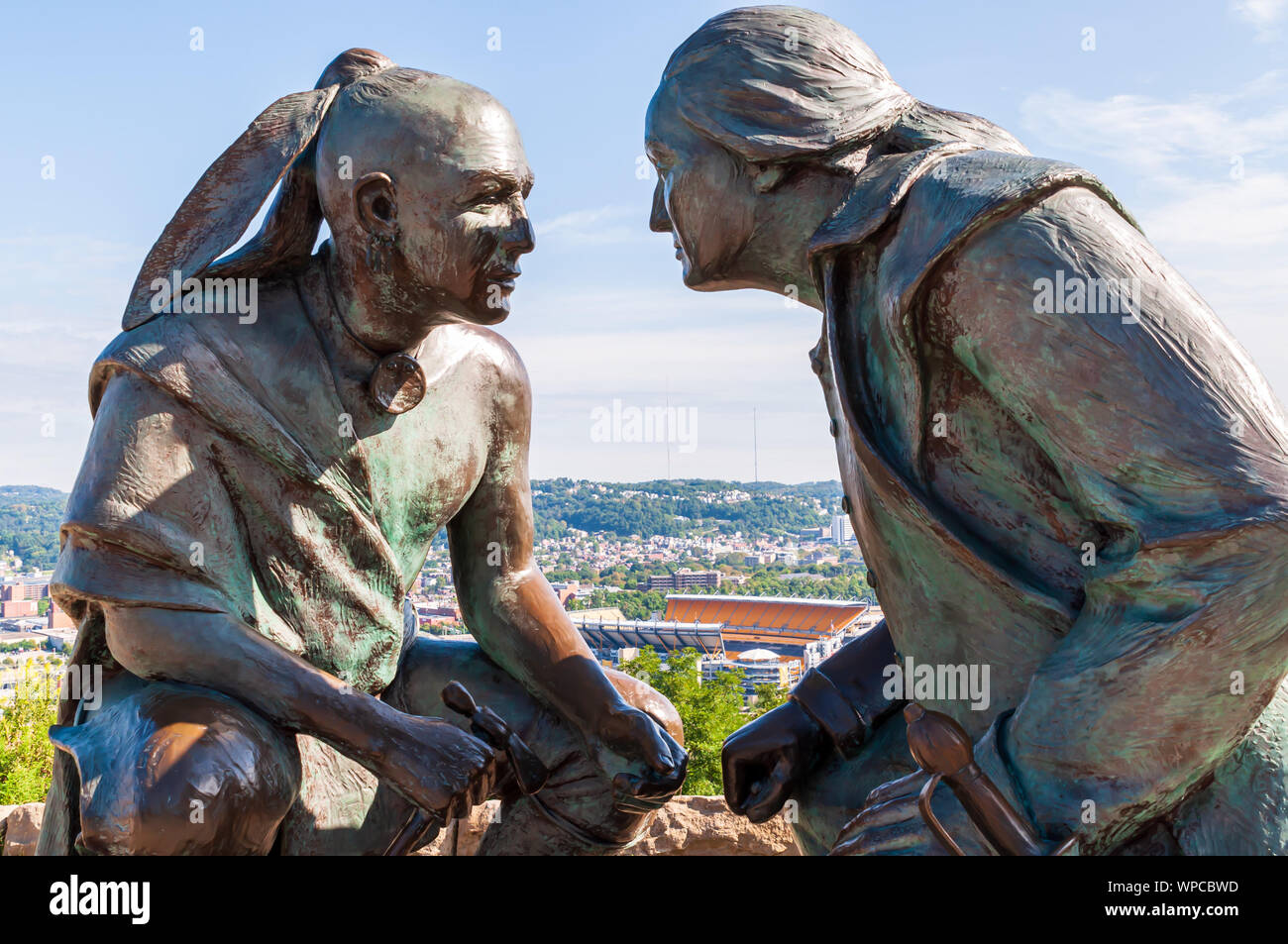 Points of View sculpture on Mt Washington, George Washington and Seneca ...