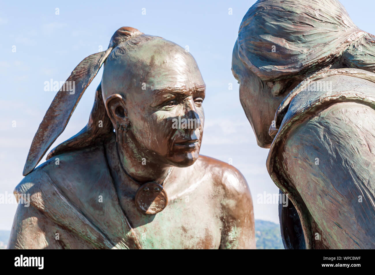Points of View sculpture on Mt Washington, George Washington and Seneca ...
