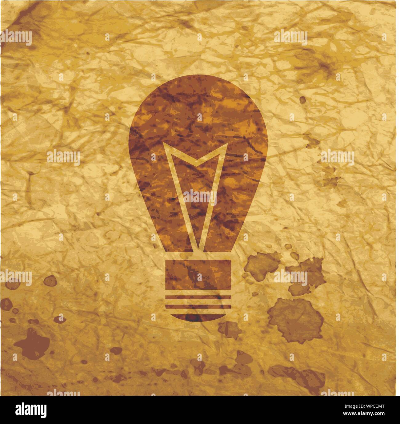 Light lamp icon symbol Flat modern web design with long shadow and ...